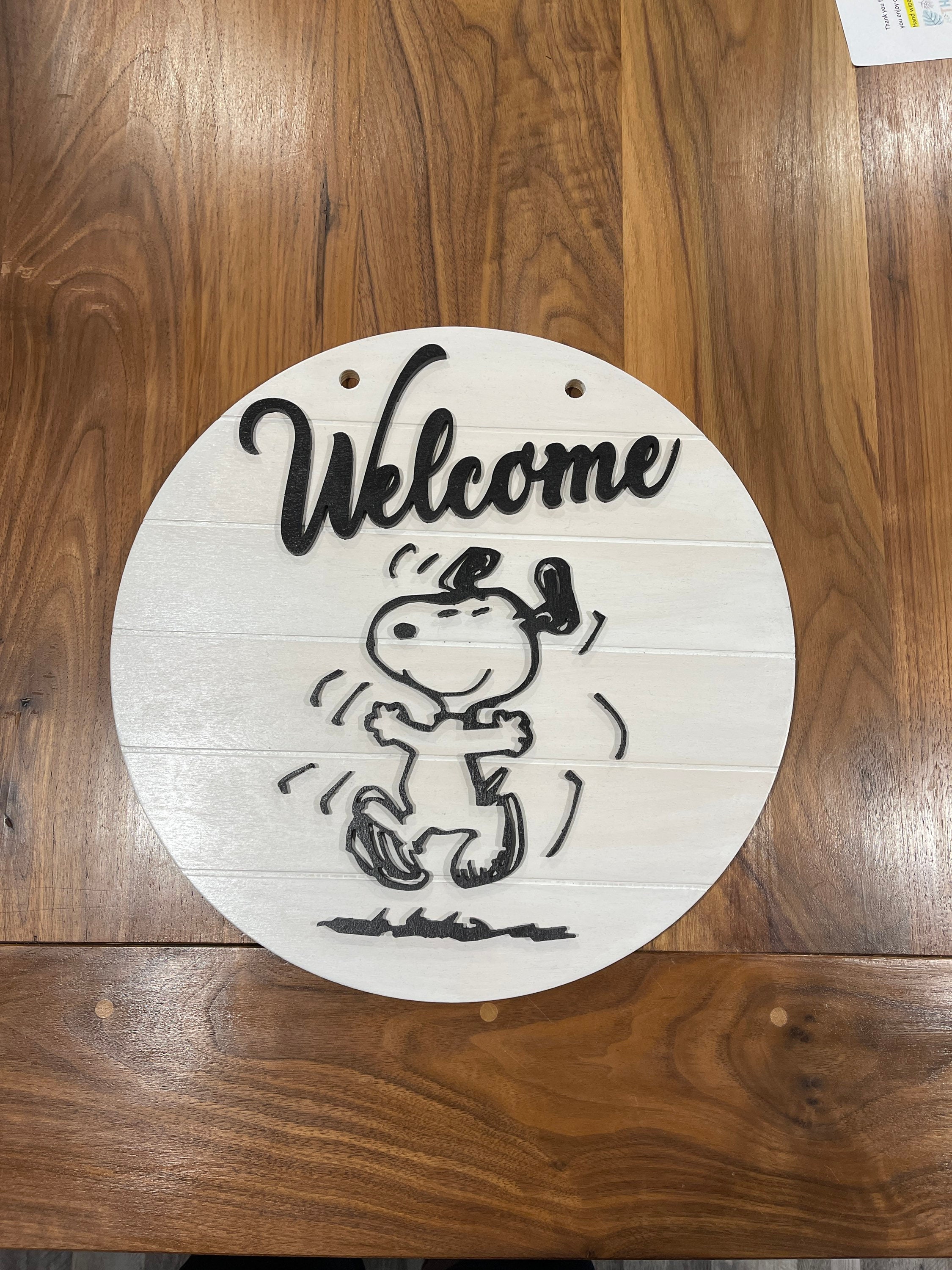 Snoopy Welcome Door Hanger-Welcome Sign | Etsy