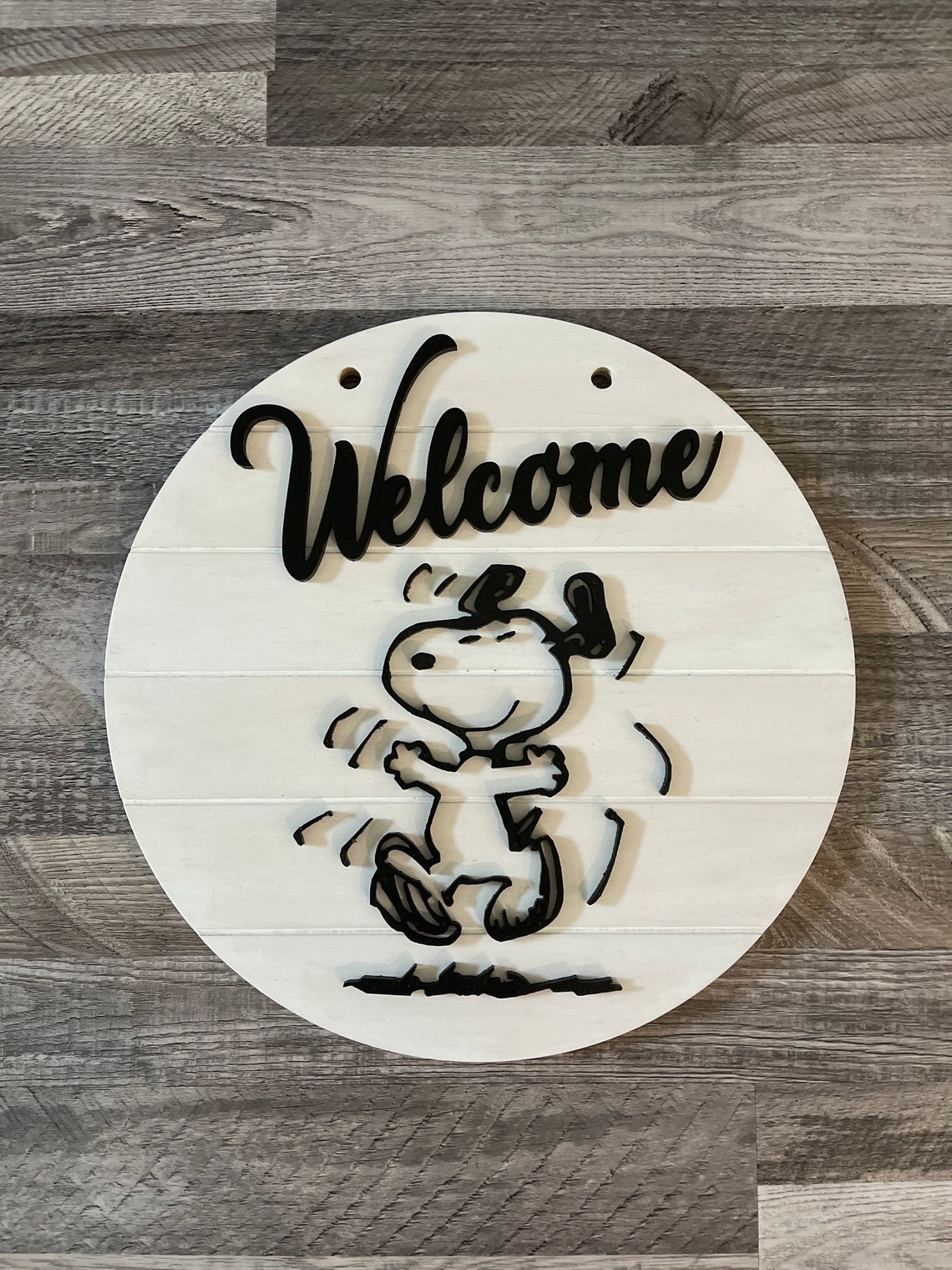 Snoopy Welcome Door Hanger-Welcome Sign | Etsy