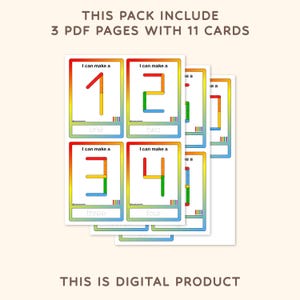Popsicle Sticks Number Cards: Fine Motor Skills Activity (digital ...