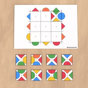 Shapes and Colors Puzzle Pattern Activity: Preschool Homeschool ...
