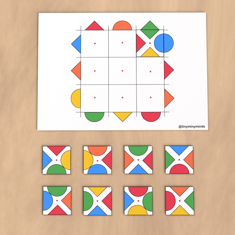 Shapes and Colors Puzzle Pattern Activity: Preschool Homeschool ...