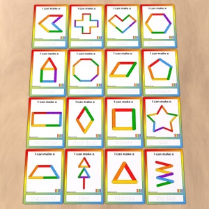 Popsicle Sticks Shapes Activity Cards: Fine Motor Skills (digital ...
