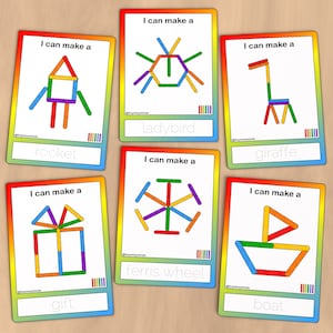 Popsicle Sticks Activity Cards: Fine Motor Skills, Preschool Learning ...