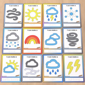 Weather Play Dough Mats, Printable Fun for Fine Motor Skills, Preschool ...