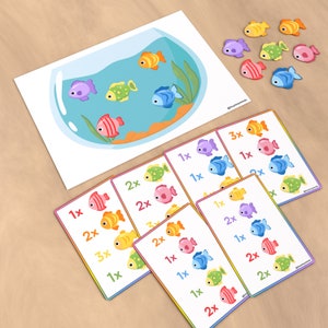 Fish Counting Activity: Fine Motor Skills, Preschool Learning (PDF ...