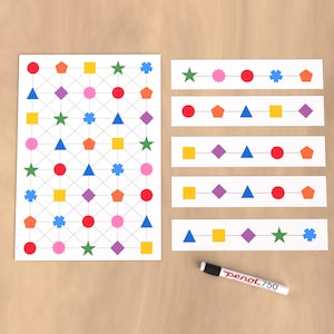 Copy the Pattern, Shape and Color Coding Game Printable Activity Fun ...