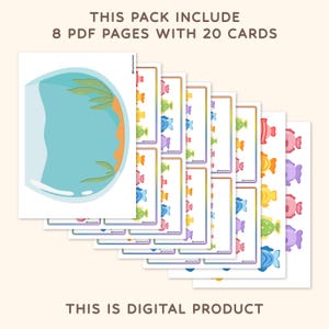 Fish Counting Activity: Fine Motor Skills, Preschool Learning (PDF ...