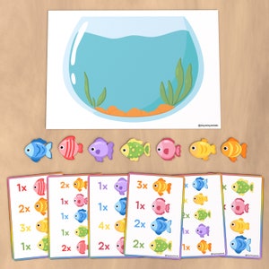 Fish Counting Activity: Fine Motor Skills, Preschool Learning (PDF ...