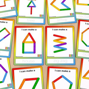 Popsicle Sticks Shapes Activity Cards: Fine Motor Skills (digital ...