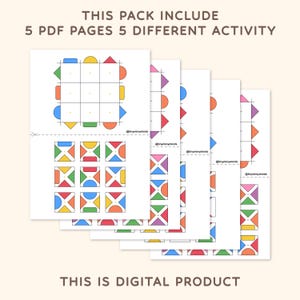 Shapes and Colors Puzzle Pattern Activity: Preschool Homeschool ...