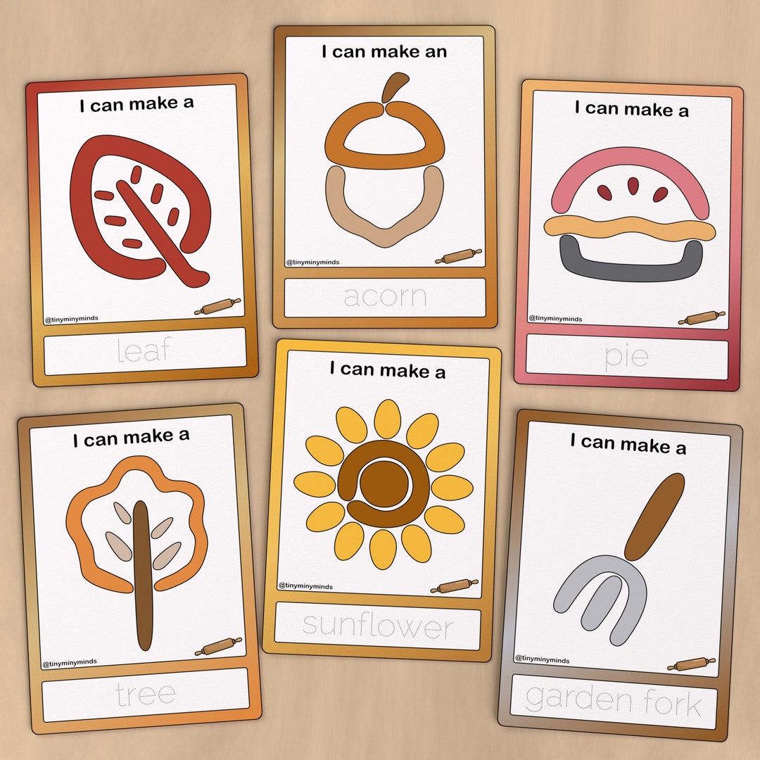 Fall Play Dough Mats, Printable Fun for Fine Motor Skills, Preschool ...