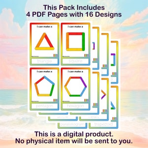 Popsicle Sticks Shapes Activity Cards, Printable Fun for Fine Motor ...