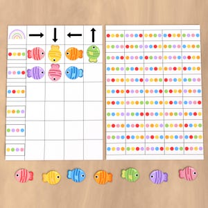 Fish Arrow Color Coding Game Direction Activity, Printable Fun for Fine ...