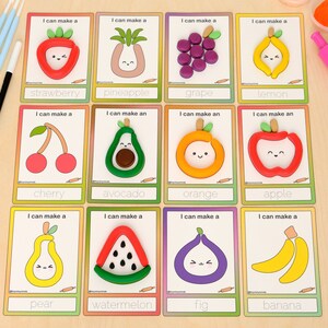 Fruits Play Dough Mats: Printable Fun for Fine Motor Skills, Preschool ...