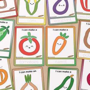 Vegetables Play Dough Mats: Fine Motor Skills, Preschool Learning (PDF ...