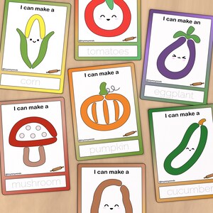 Vegetables Play Dough Mats: Fine Motor Skills, Preschool Learning (PDF ...