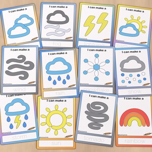 Weather Play Dough Mats, Printable Fun for Fine Motor Skills, Preschool ...