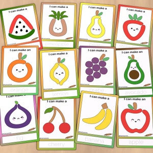 Fruits Play Dough Mats, Printable Fun for Fine Motor Skills, Preschool ...