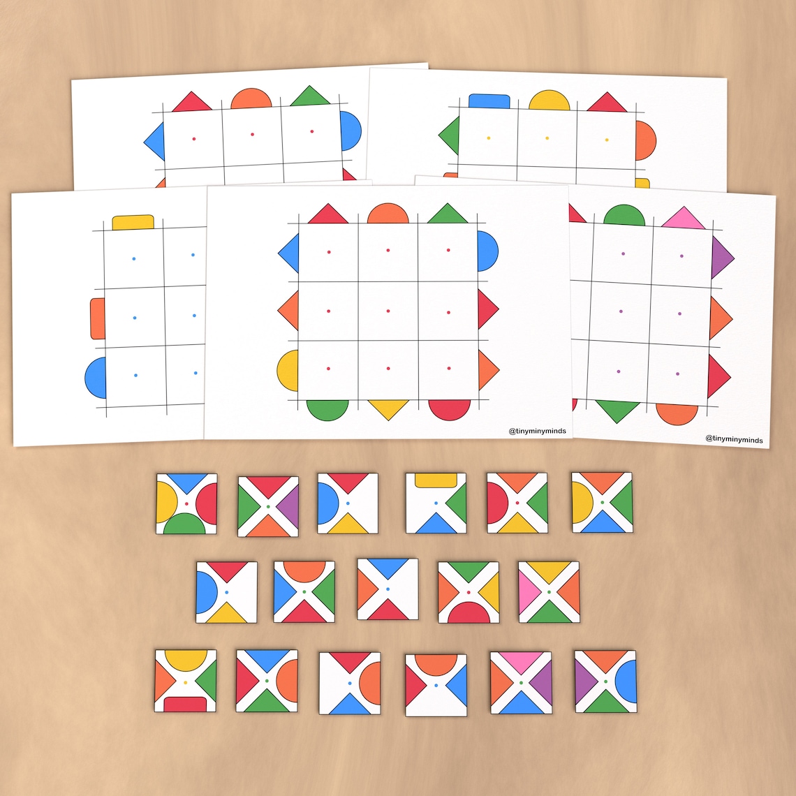 Shapes and Colors Puzzle Pattern Activity, Printable Fun for Fine Motor ...