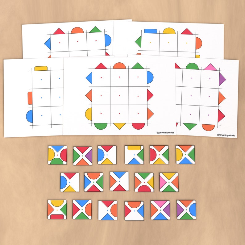 Shapes and Colors Puzzle Pattern Activity: Preschool Homeschool ...