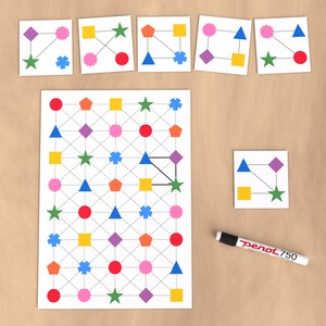 Copy the Pattern, Shape and Color Coding Game Printable Activity Fun ...