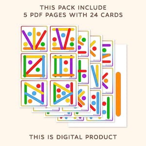 Popsicle Sticks and Circle Color Sorting Activity Cards, Printable Fun ...