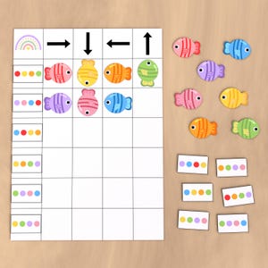 Fish Arrow Color Coding Game Direction Activity, Printable Fun for Fine ...