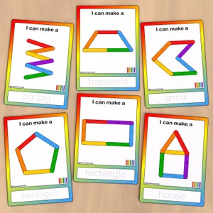 Popsicle Sticks Shapes Activity Cards: Fine Motor Skills (digital ...