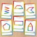 Popsicle Sticks Shapes Activity Cards, Printable Fun for Fine Motor ...