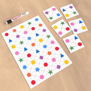 Copy the Pattern, Shape and Color Coding Game Printable Activity Fun ...