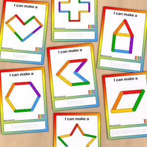Popsicle Sticks Shapes Activity Cards: Fine Motor Skills (digital ...