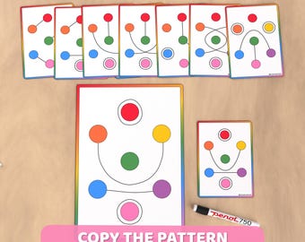 Copy the Pattern Activity: Fine Motor Skills, Preschool Learning (PDF ...
