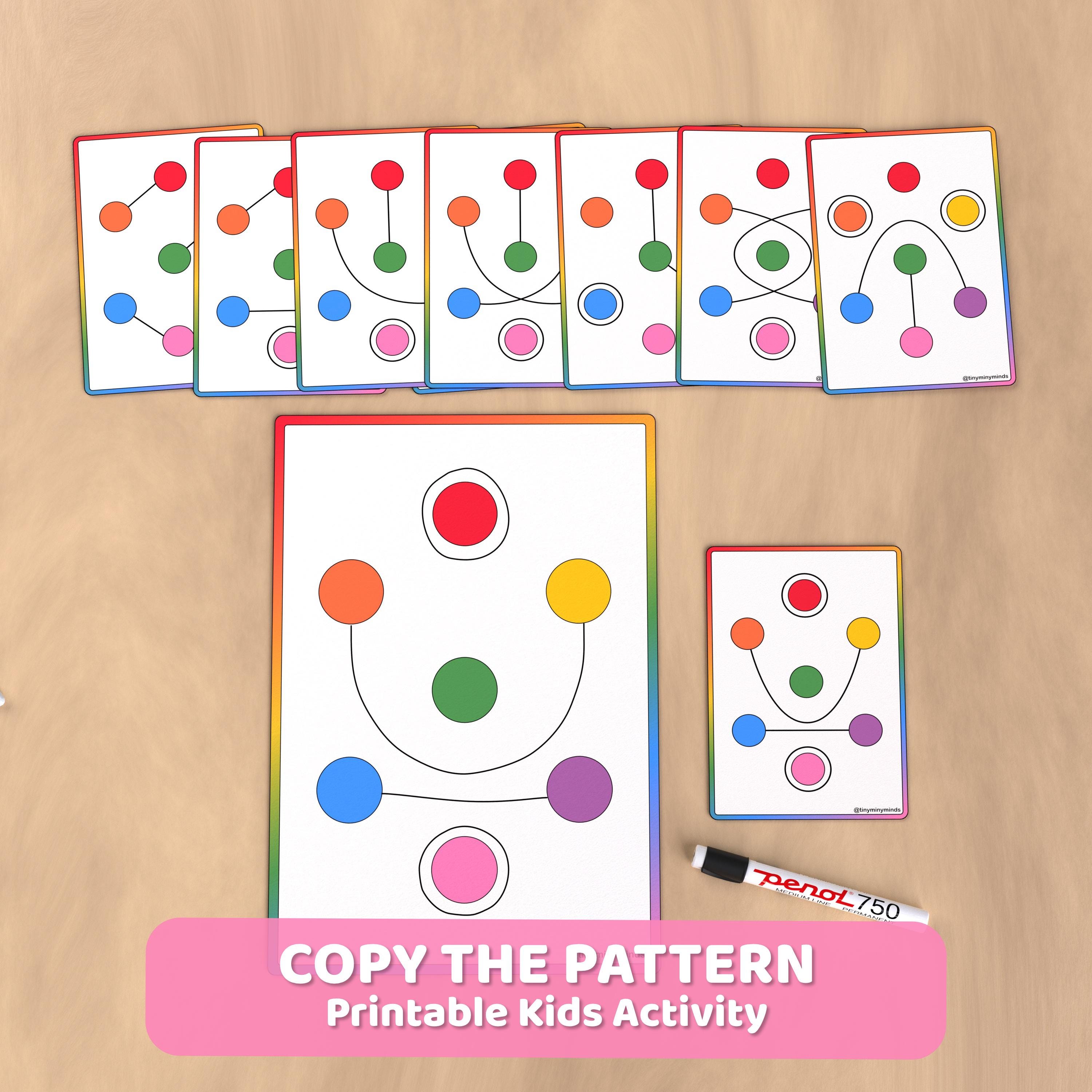 Copy the Pattern Activity: Fine Motor Skills, Preschool Learning (PDF ...