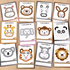 Zoo Animals Play Dough Mats, Printable Fun for Fine Motor Skills ...