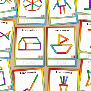 Popsicle Sticks Activity Cards: Fine Motor Skills, Preschool Learning ...