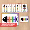 Popsicle Sticks and Circle Color Sorting Activity Cards, Printable Fun ...