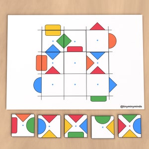 Shapes and Colors Puzzle Pattern Activity: Preschool Homeschool ...