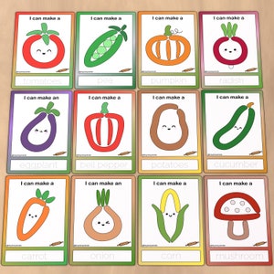 Vegetables Play Dough Mats: Fine Motor Skills, Preschool Learning (PDF ...