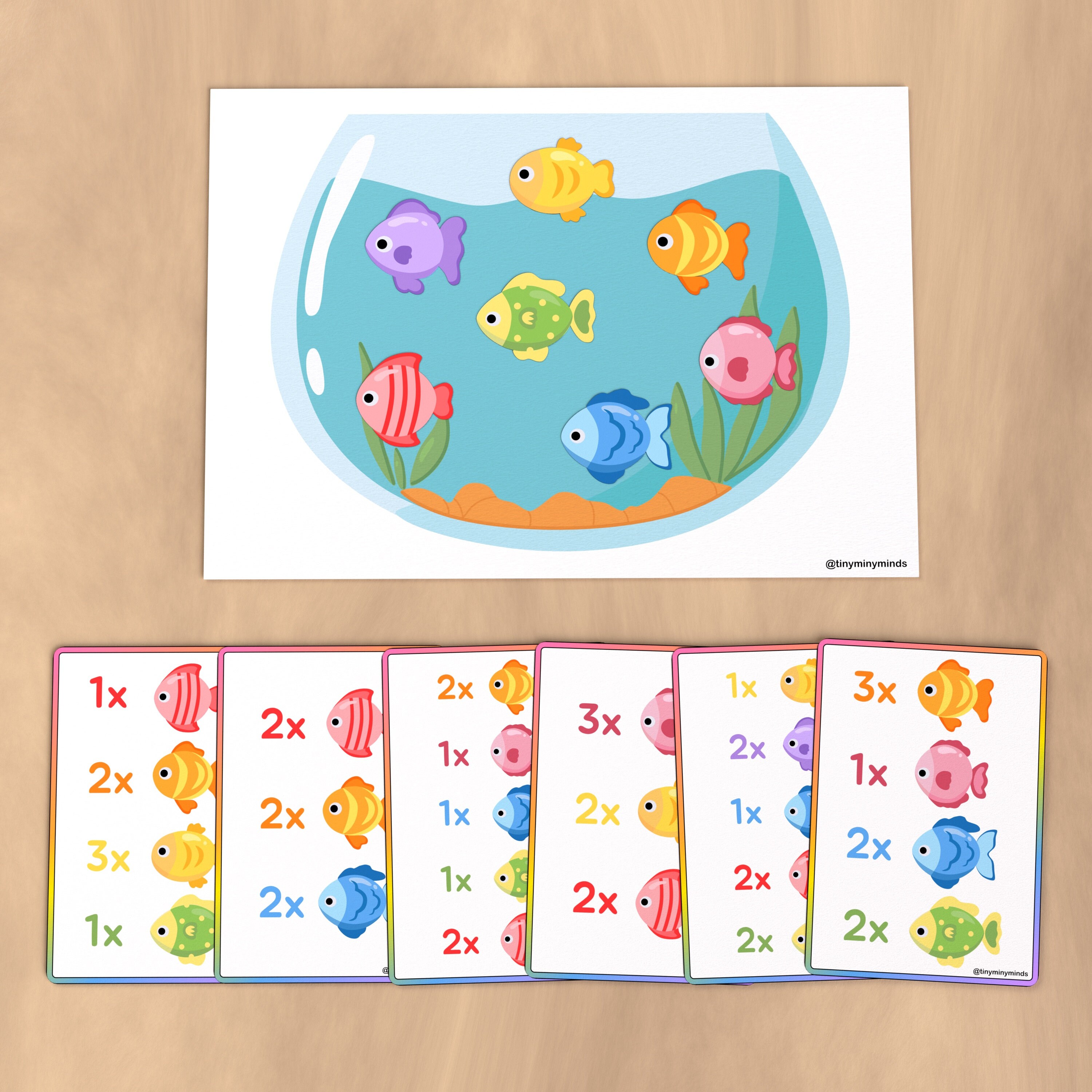 Fish Counting Activity: Fine Motor Skills, Preschool Learning (PDF ...