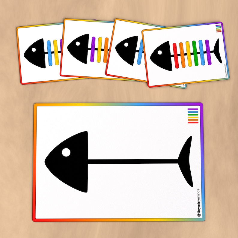 Popsicle Stick Color Sorting Cards: Preschool Fine Motor Skills (PDF ...