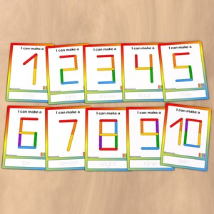 Popsicle Sticks Number Cards: Fine Motor Skills Activity (digital ...
