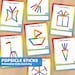 Popsicle Sticks and Circle Color Sorting Activity Cards, Printable Fun ...