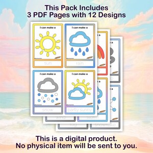 Weather Play Dough Mats, Printable Fun for Fine Motor Skills, Preschool ...
