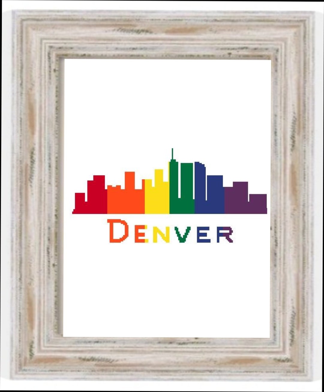 Denver Pride- Modern Cross Stitch, Equality, Support, LGBTQ+, City ...