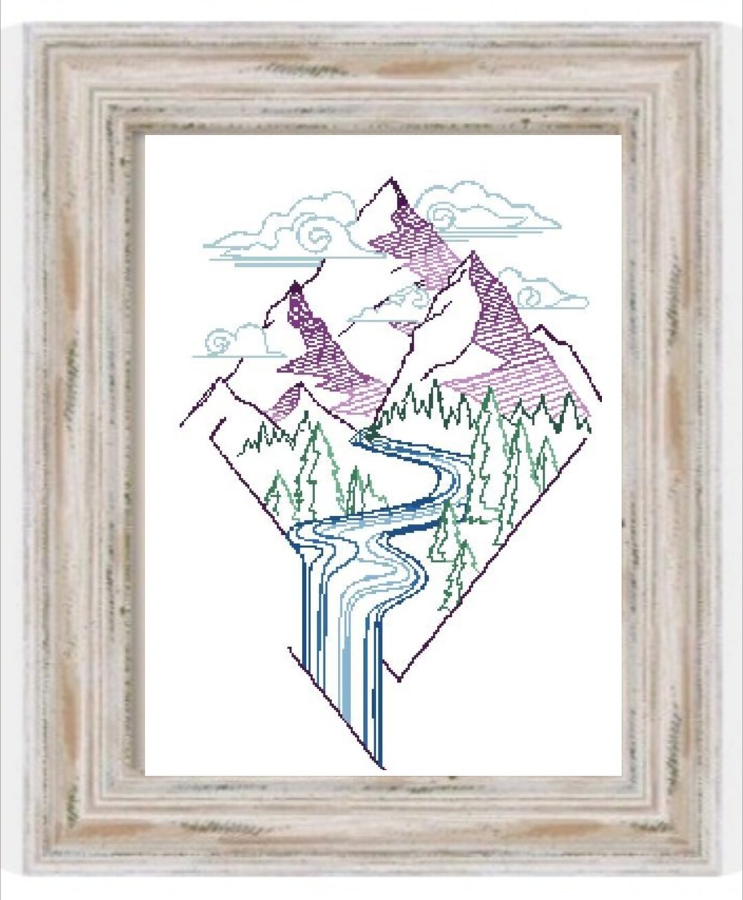 Mountain View- Modern Cross Stitch, Landscape, Adventure, Mountains ...