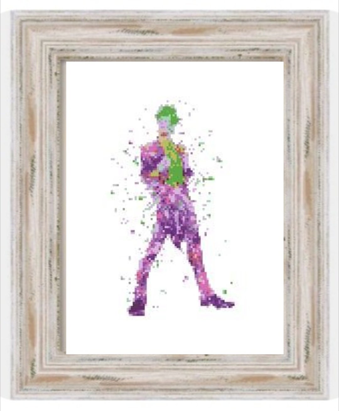 Watercolor Joker- Modern Cross Stitch, Villain, Gotham, Comics, Bad Guy ...