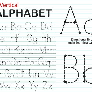 Alphabet Tracing Board Template With Letters and Numbers, Alphabet ...