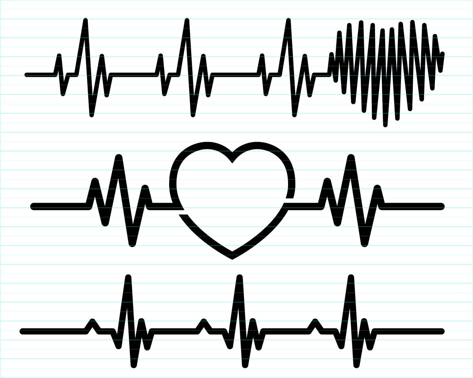 Heart Beat SVG Heartbeat Valentine's SVG Heart Rate SVG - Etsy