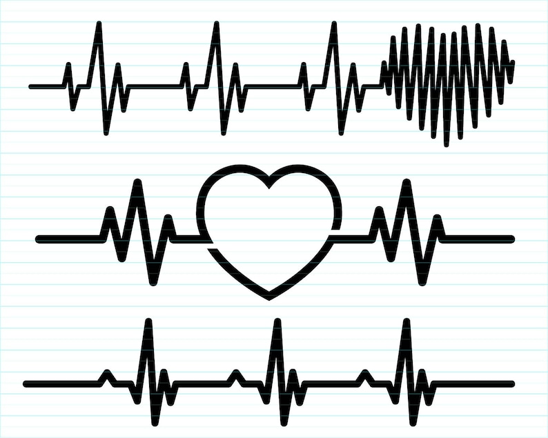 Heart Beat SVG Heartbeat Valentine's SVG Heart Rate SVG - Etsy