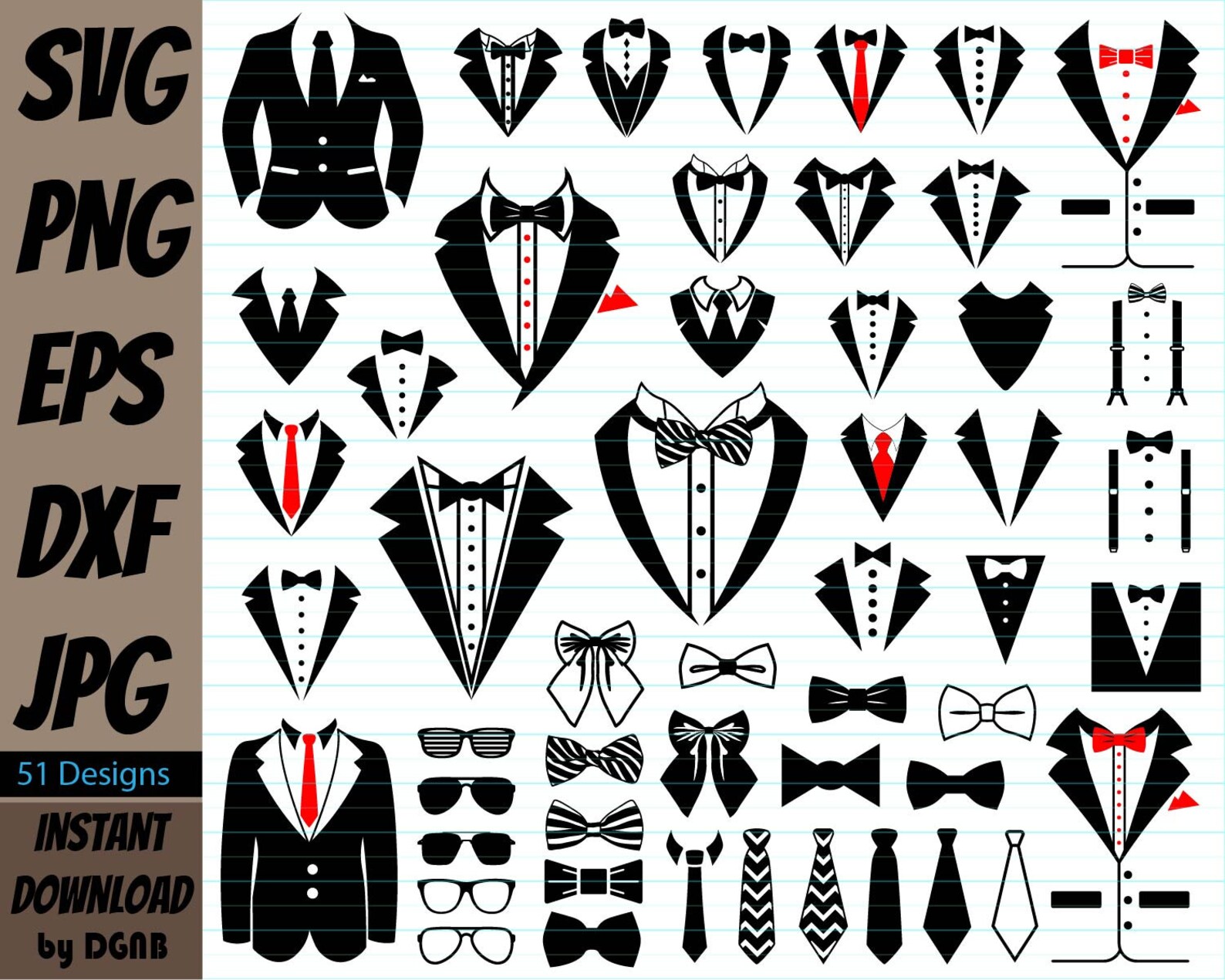 Tuxedo SVG Bundle Tuxedo SVG Suit Clipart Suit Bundle Svg - Etsy Denmark